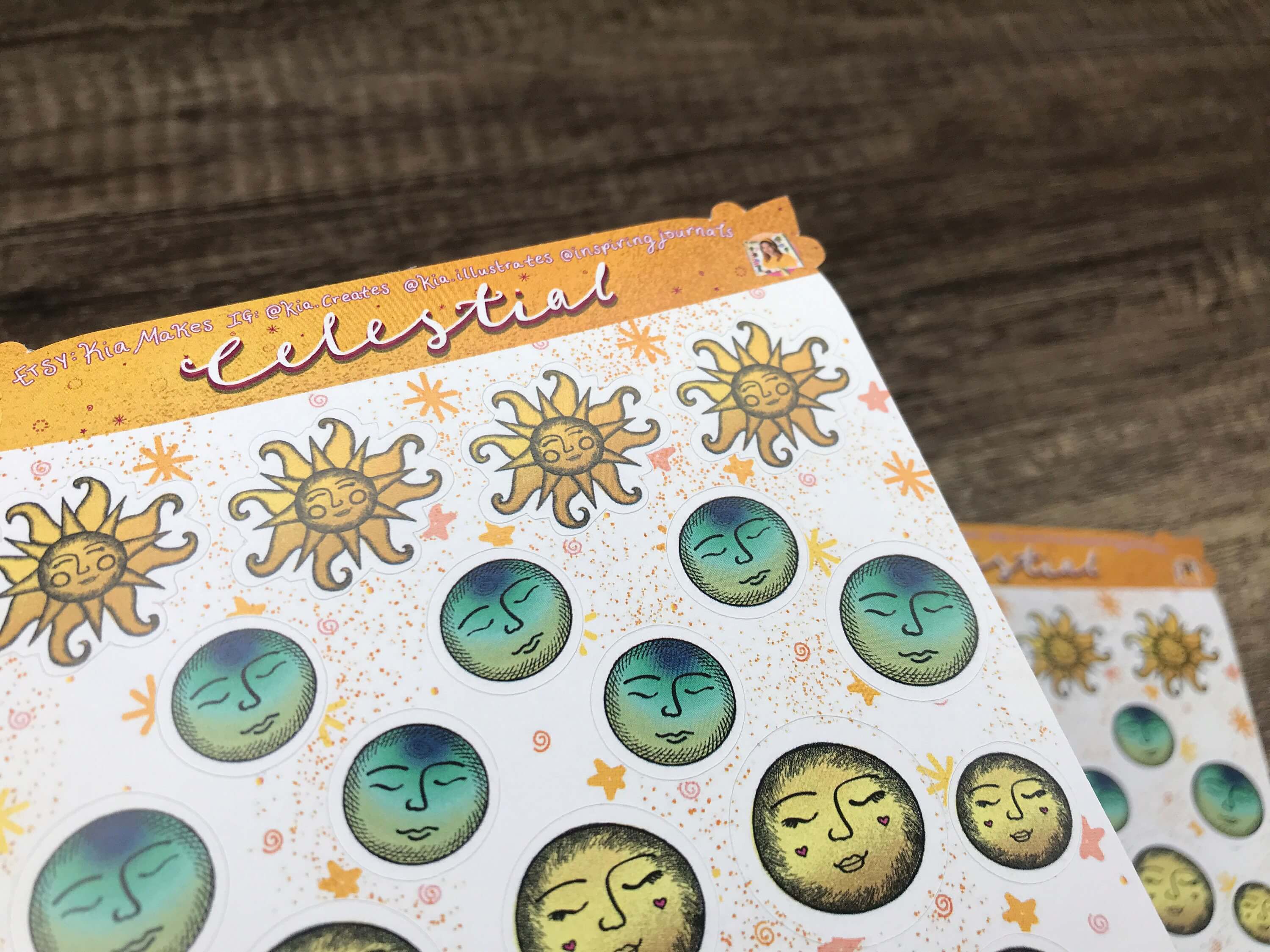 Celestial Sticker Sheet | Celestial Self Care • Kia Creates