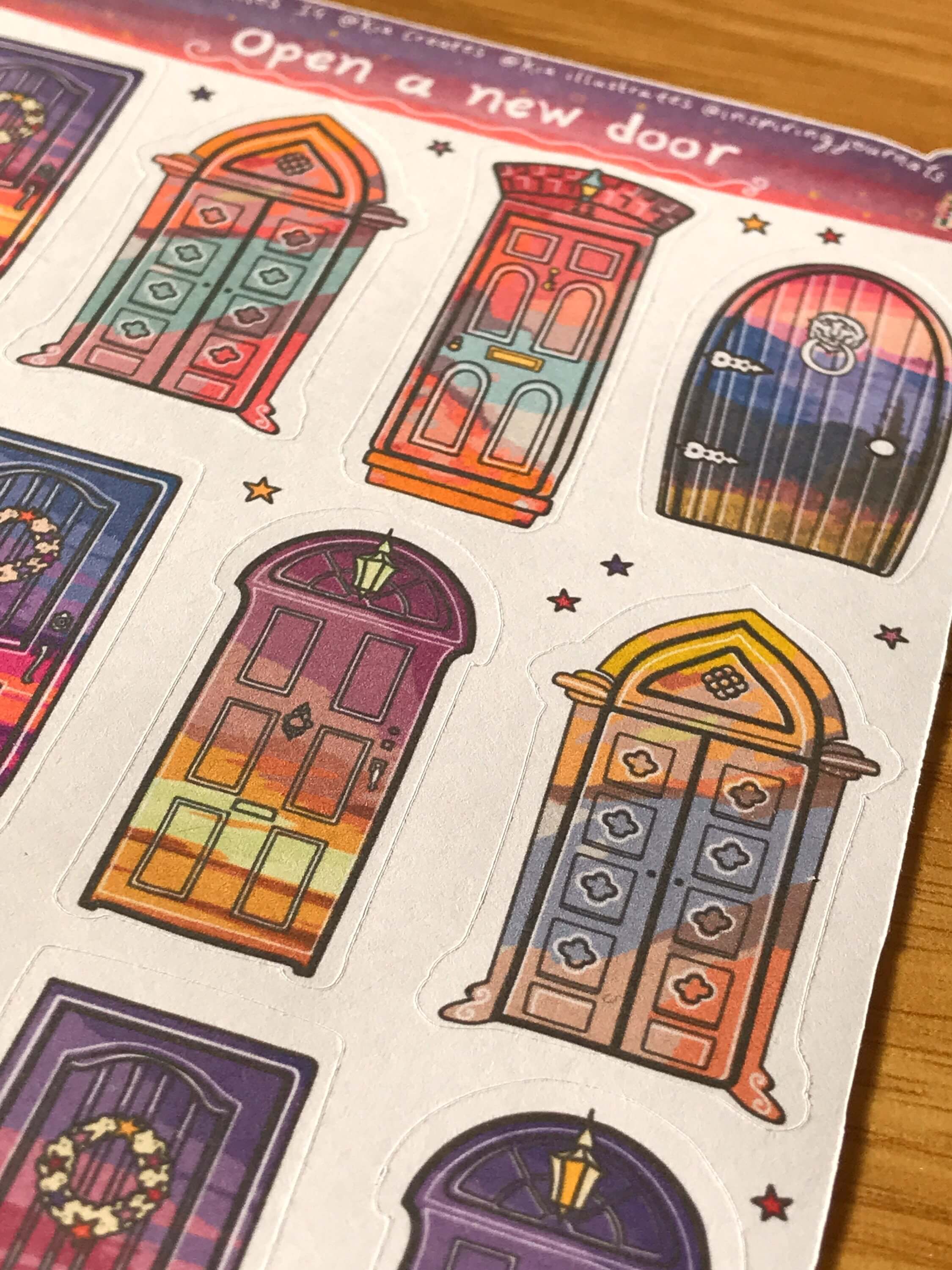 Doors Sticker Sheet | Cute Planner Stickers • Kia Creates