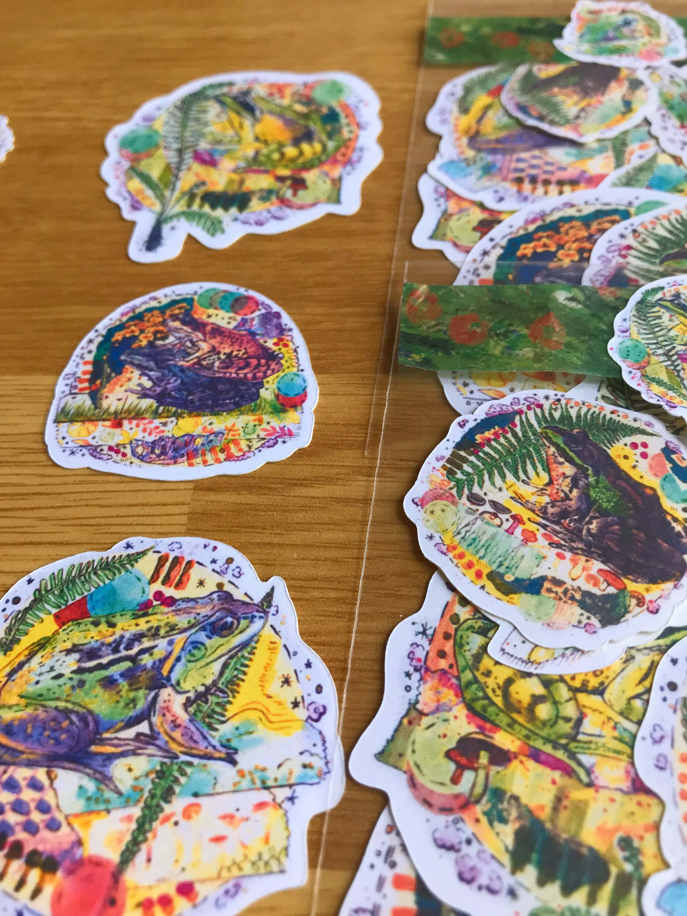 Frog Collage Stickers | Cottagecore Stickers • Kia Creates