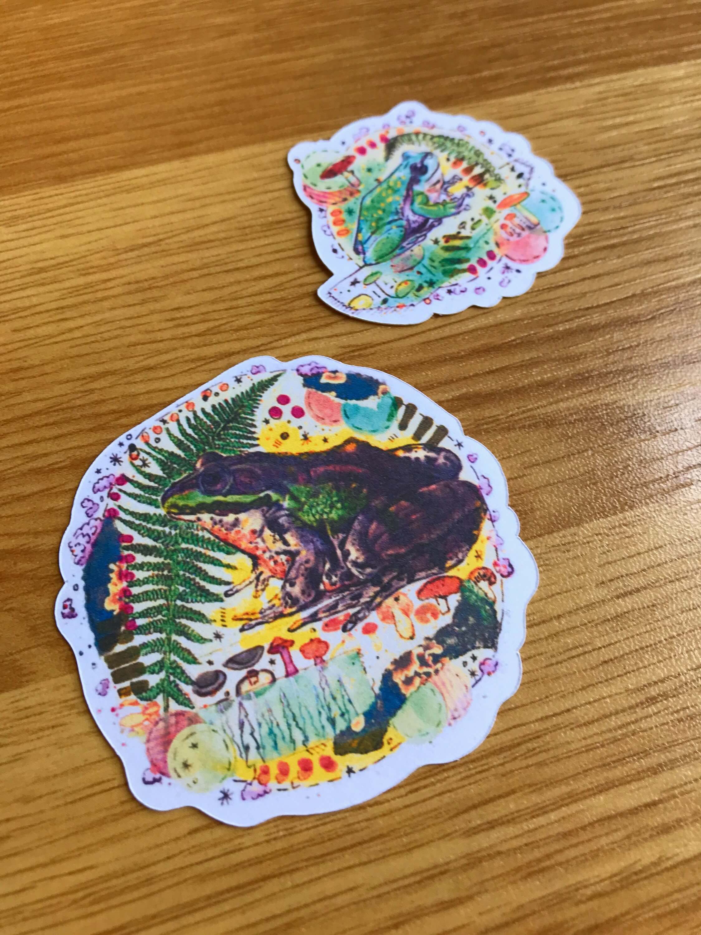 Frog Collage Stickers | Cottagecore Stickers • Kia Creates