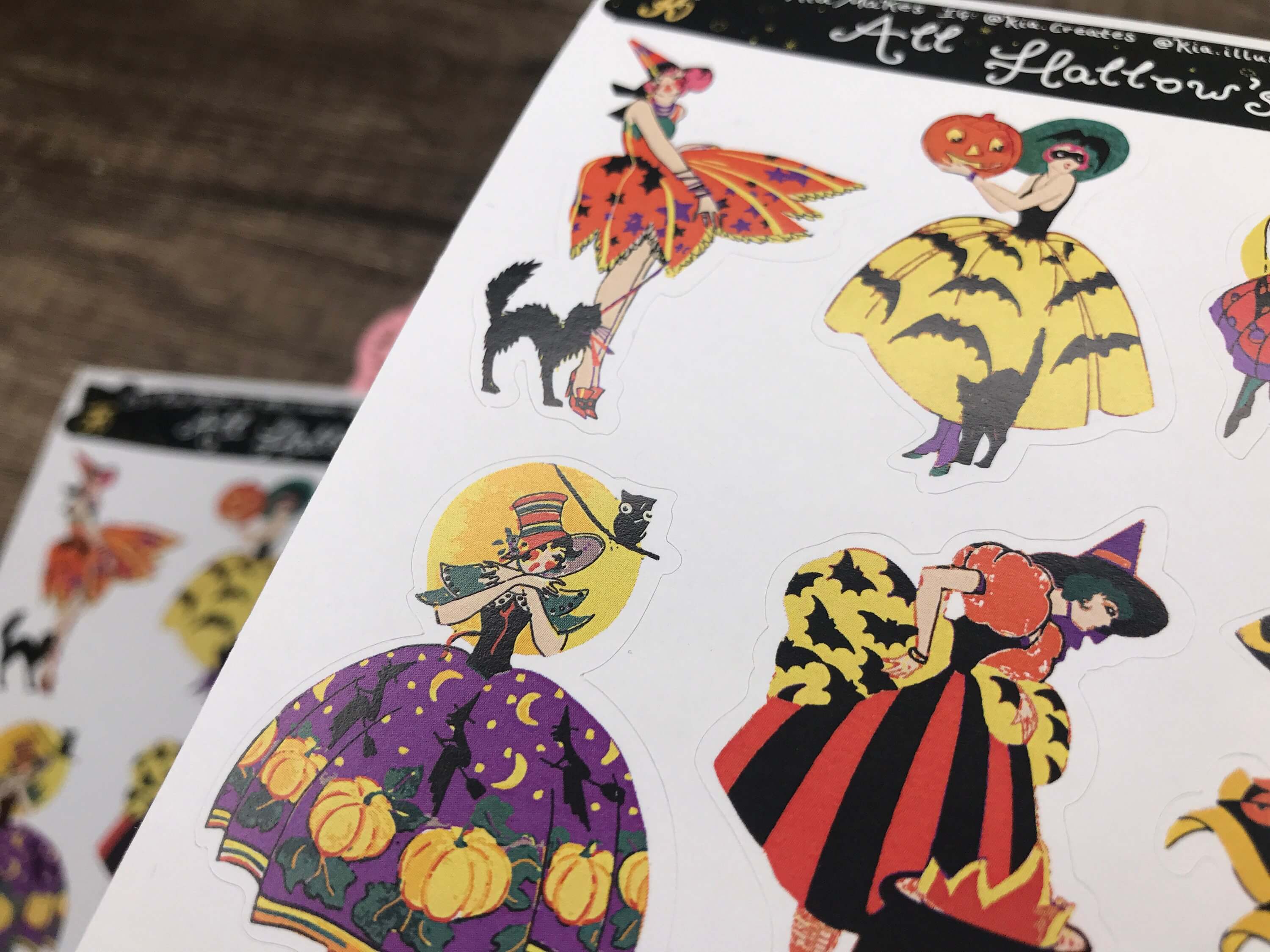 Halloween Witches Stickers | All Hallow's Eves Sticker Sheet • Kia Creates