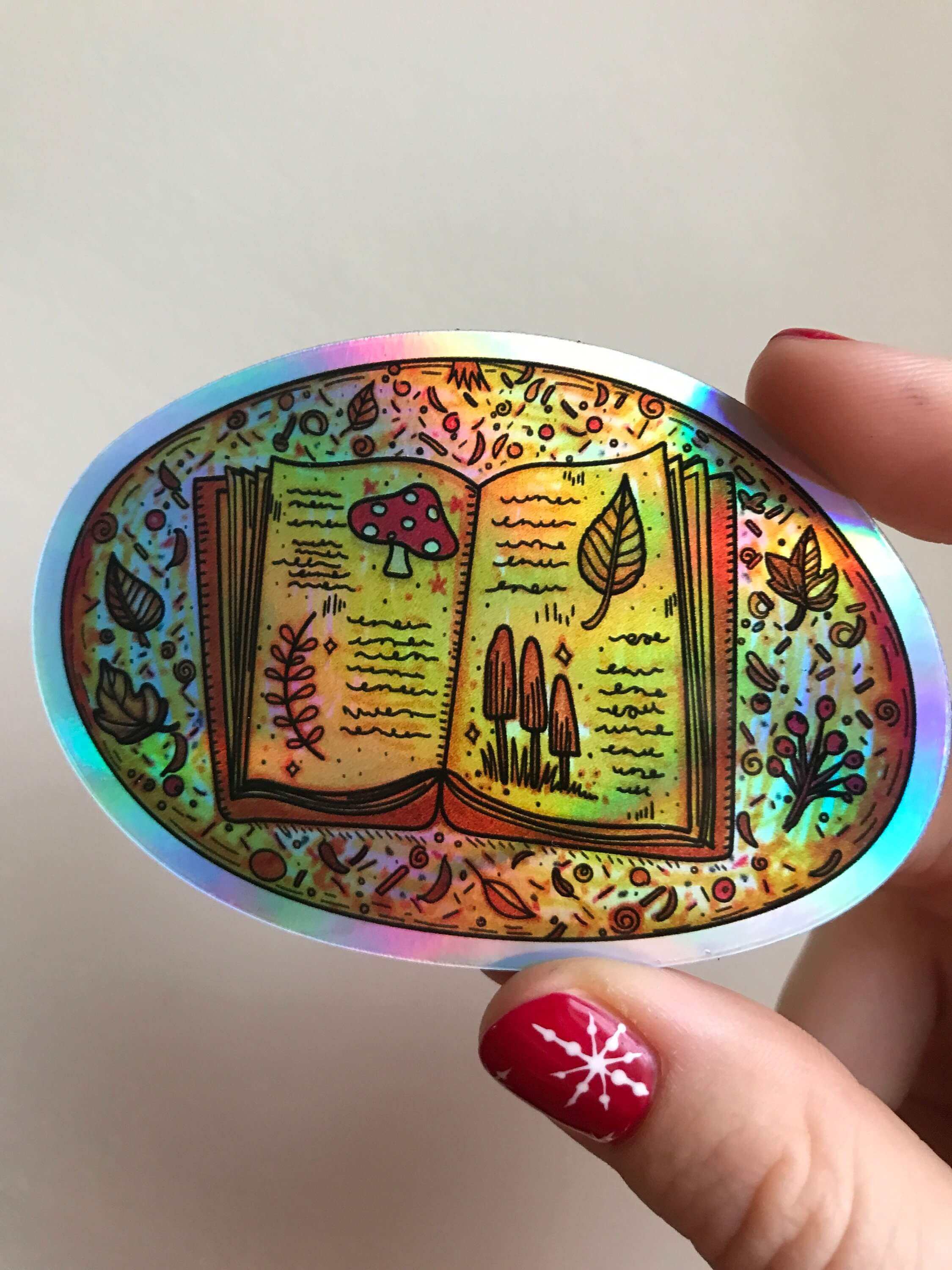 Holographic Journal Sticker | Holographic Book Sticker • Kia Creates