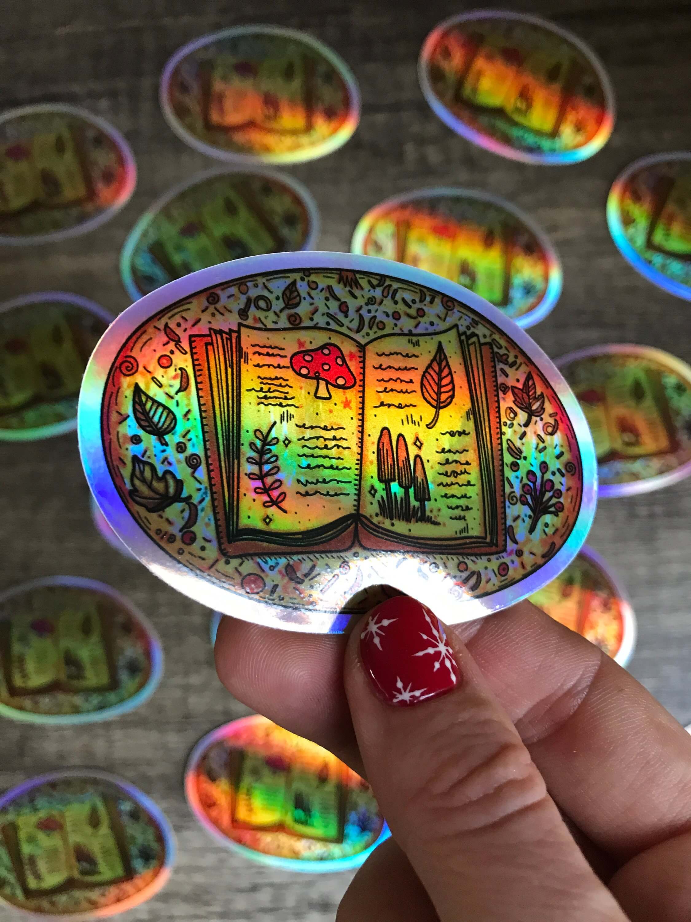 Holographic Journal Sticker | Holographic Book Sticker • Kia Creates