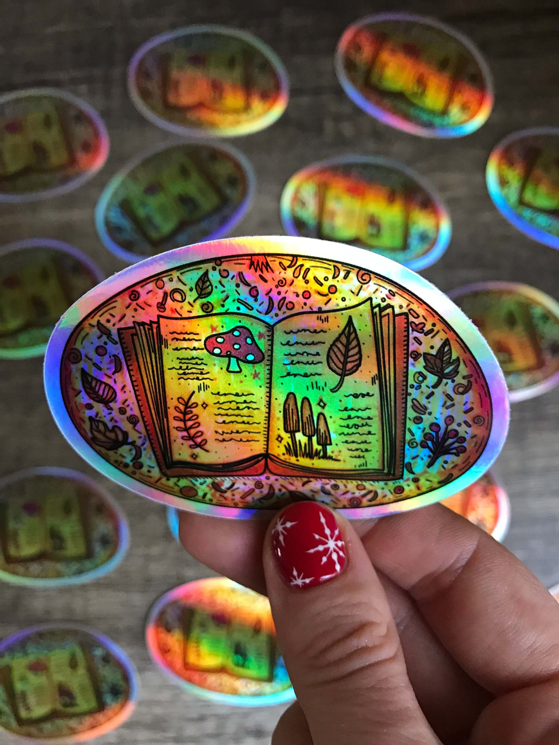 Holographic Journal Sticker | Holographic Book Sticker • Kia Creates