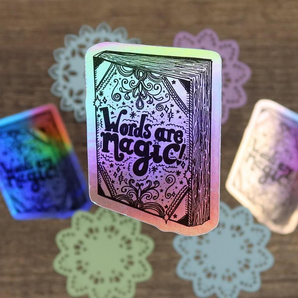 Magic Book Sticker | 'Words are Magic' • Kia Creates