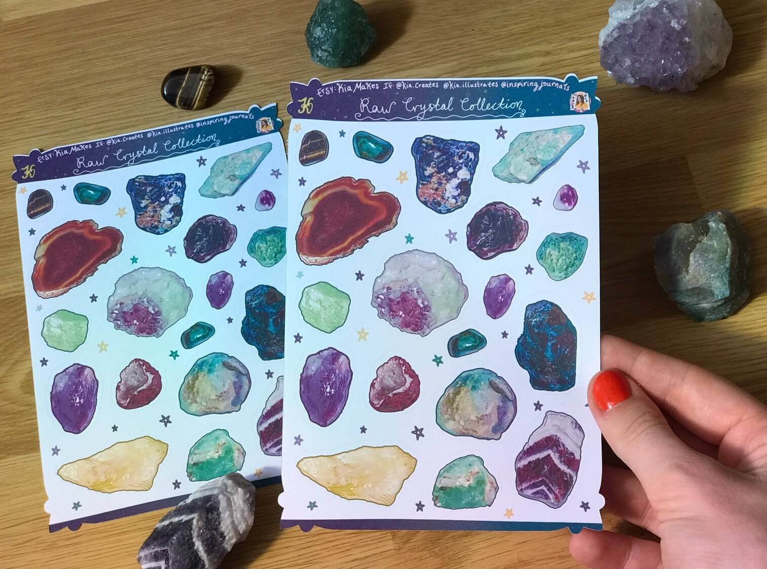 Raw Crystal Stickers | Crystal Stickers • Kia Creates
