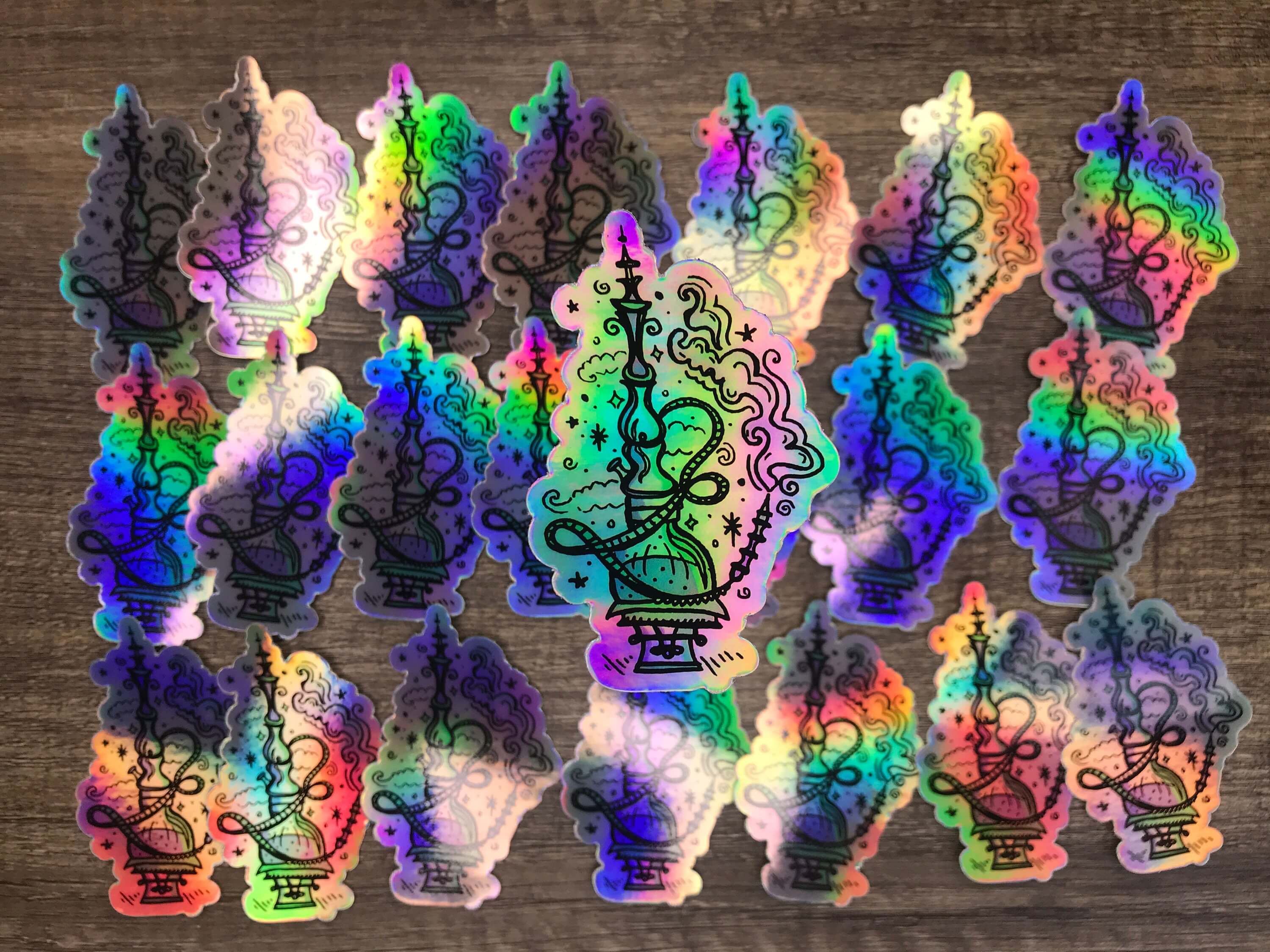 Shisha Holographic Sticker | Magic Water Pipe Sticker • Kia Creates