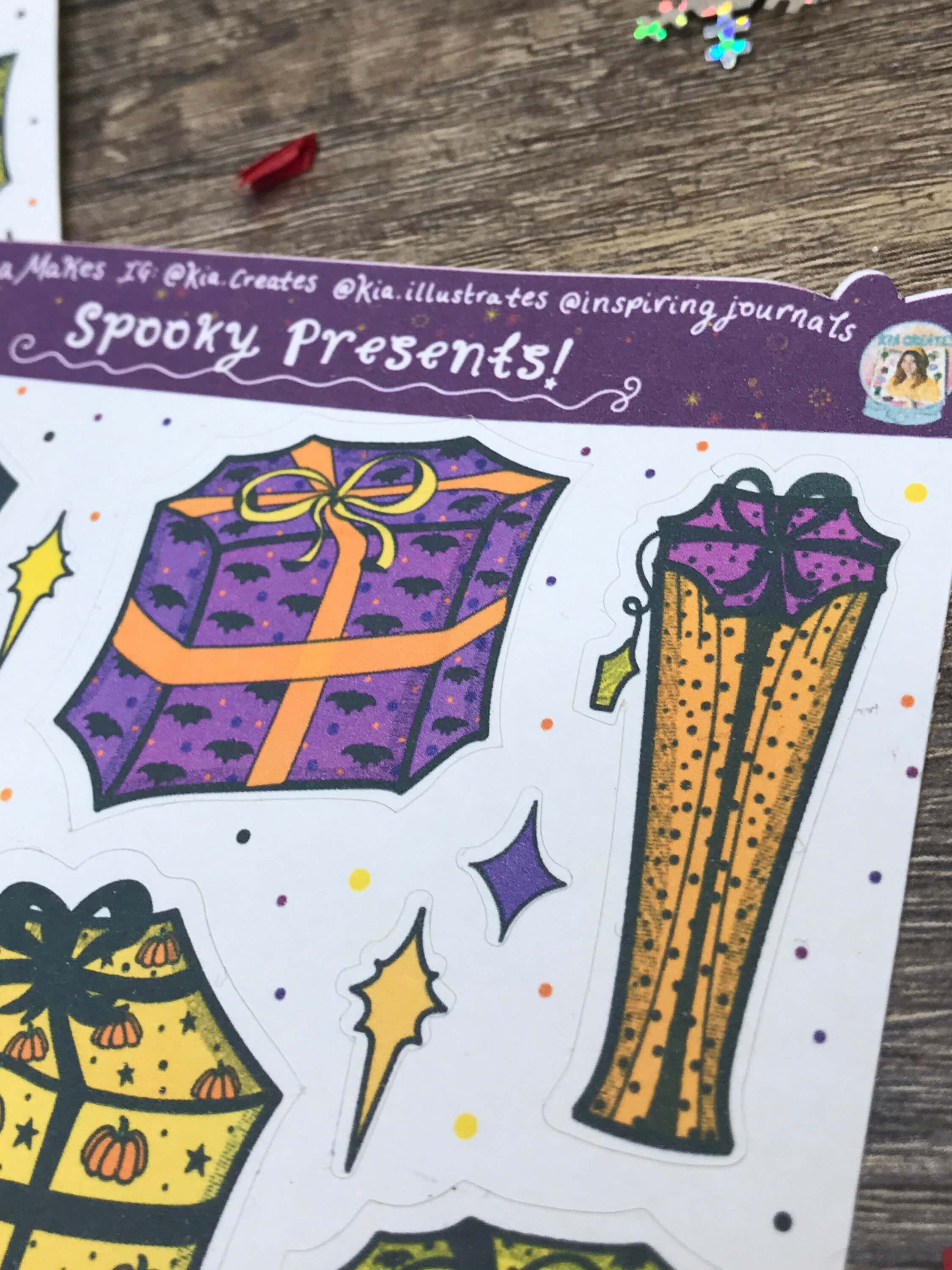 Spooky Gift Stickers | Cute Spookmas Presents • Kia Creates