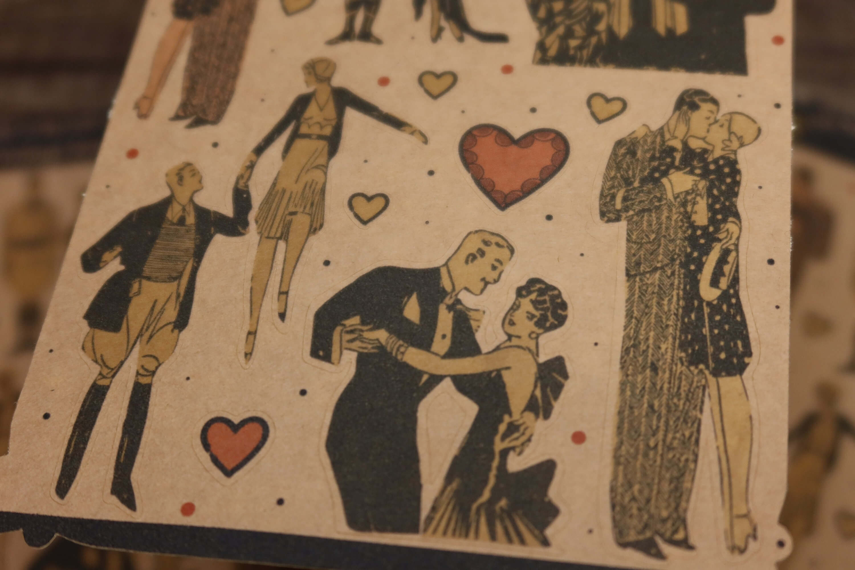 Vintage Love Stickers | 1920s Comic Illustrations • Kia Creates