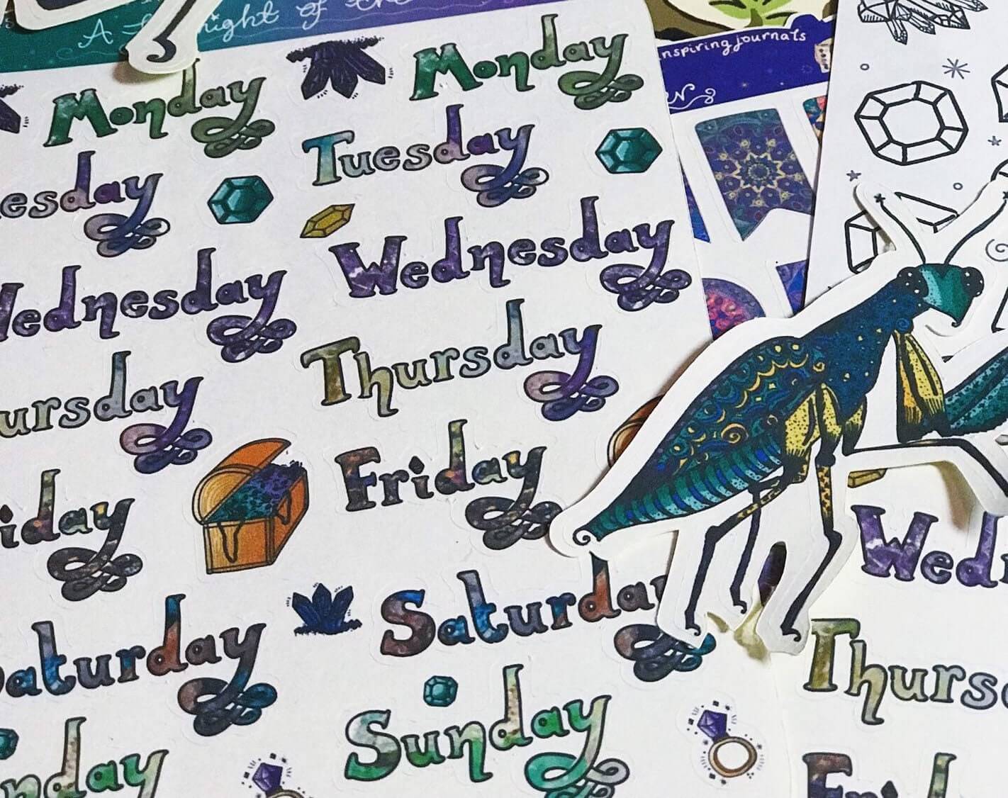 Weekly Treasure Stickers | Treasure Planner Stickers • Kia Creates