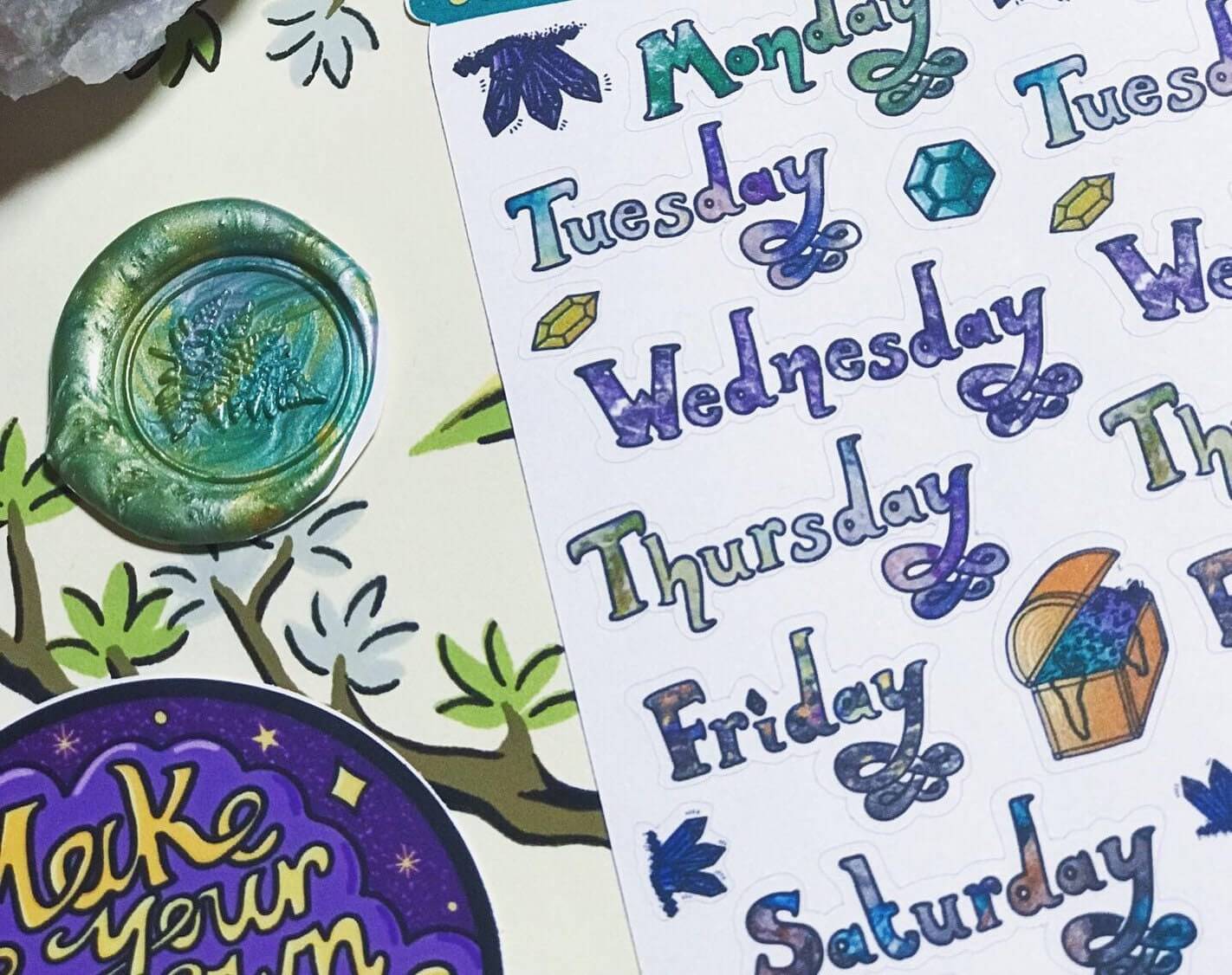 Weekly Treasure Stickers | Treasure Planner Stickers • Kia Creates