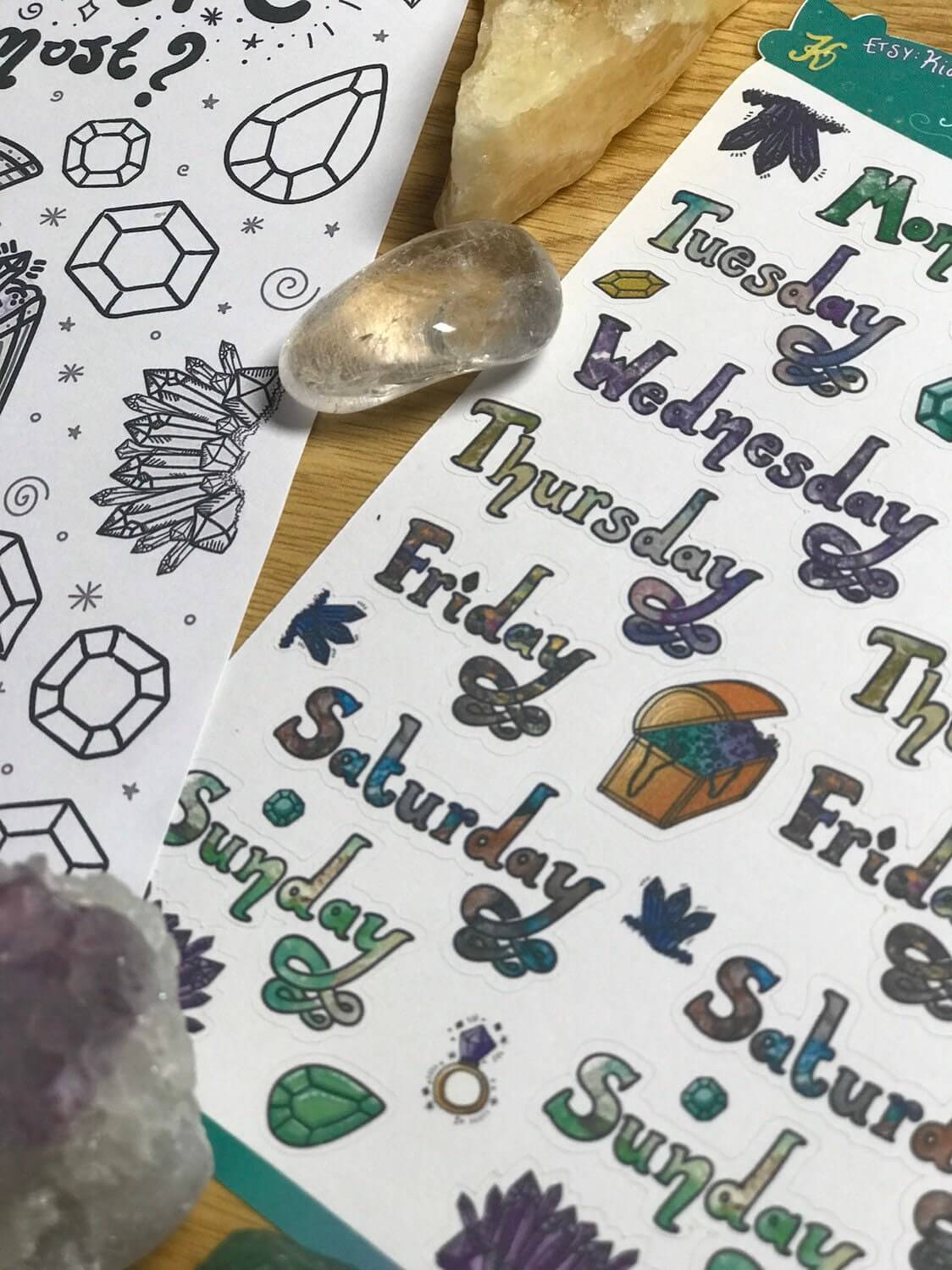 Weekly Treasure Stickers | Treasure Planner Stickers • Kia Creates