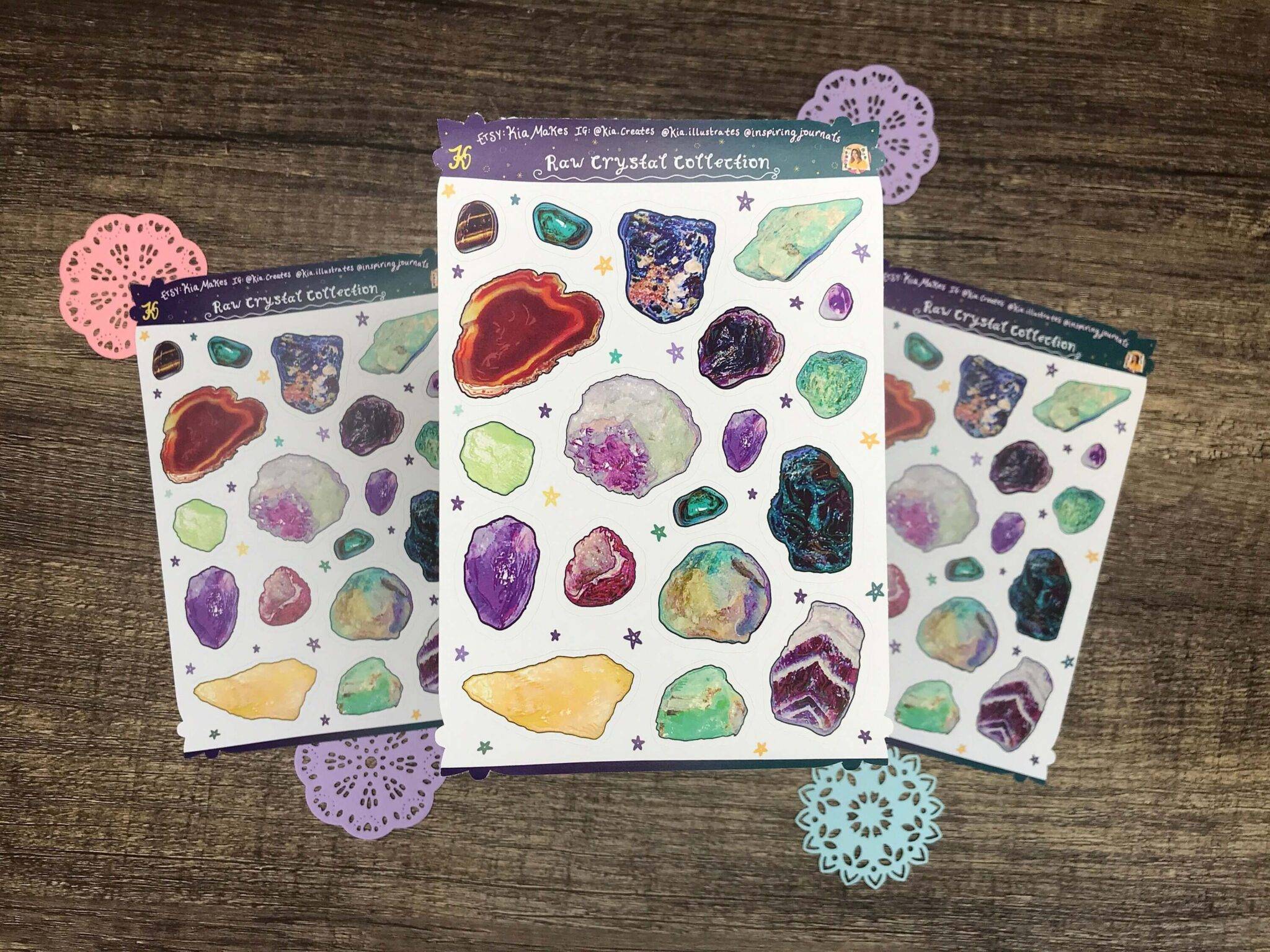 Raw Crystal Stickers | Crystal Stickers • Kia Creates