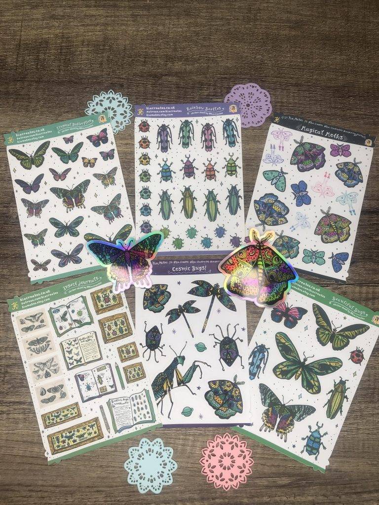 Insect Sticker Bundle | Bugs Sticker Kit • Kia Creates