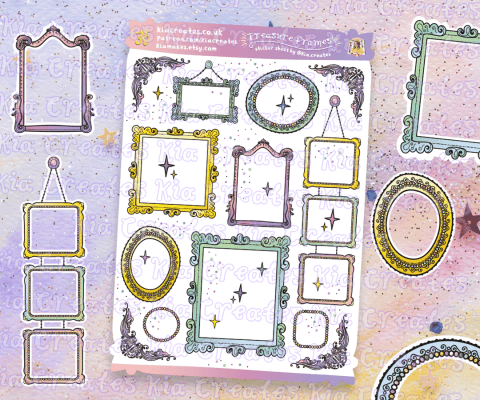 Journal Frame Stickers | Decorative Photo Frame Stickers • Kia Creates