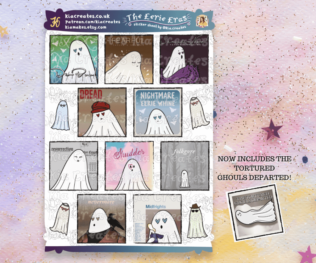 Spooky Swiftie Stickers | Eerie Eras Halloween Sticker Sheet