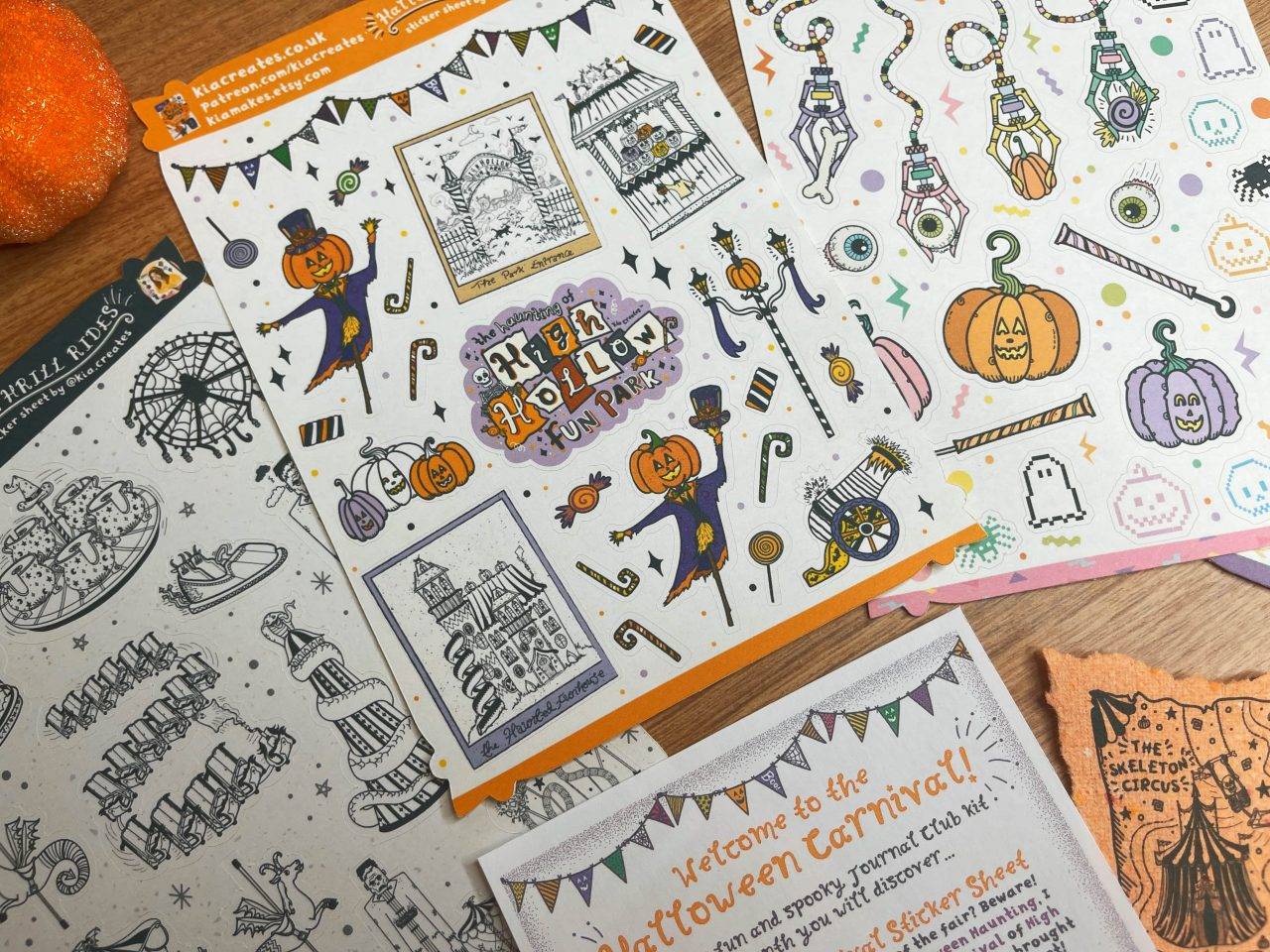 Halloween Carnival Stickers • Spooky Funfair • Kia Creates