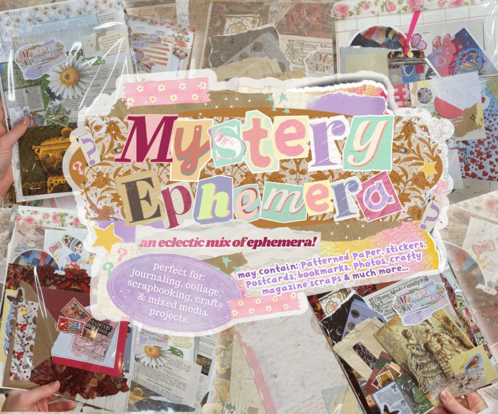 Mystery Ephemera Packs for journaling, collage, and papercrafts.