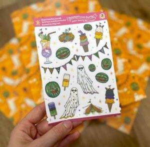 Summerween Stickers | Spooky Summer Sticker Sheet | Kia Creates