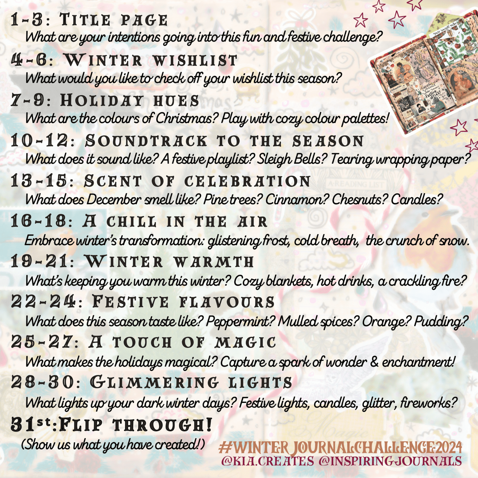 Winter Journal Challenge • Kia Creates